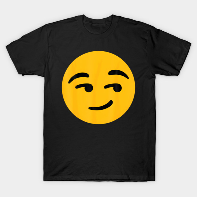 Emoticon Smirking Face Of Contempt - Funny Emoticon Face - T-Shirt ...