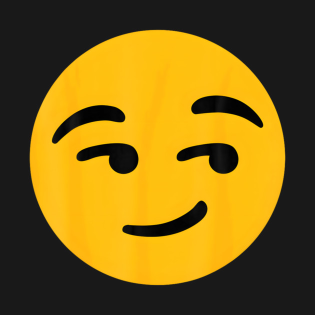 Emoticon Smirking Face Of Contempt - Funny Emoticon Face - T-Shirt ...