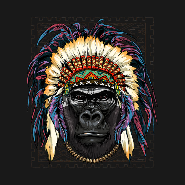 Cute Crocheter Native Indian Gorilla Native American Indian Gorilla ...