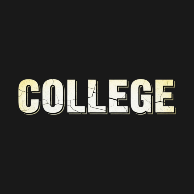 Cracked College Text - Cracked College Text - T-Shirt | TeePublic