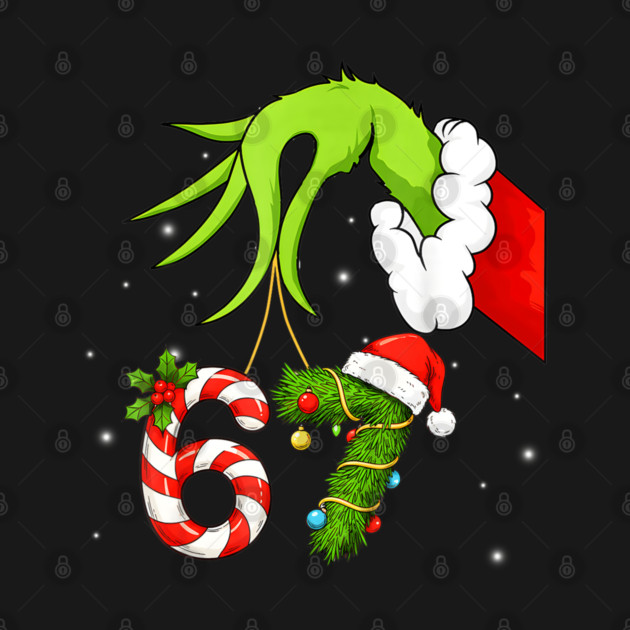 67 6 7 Pajamas Gen Alpha Slang - Christmas Meme Pajamas - T-Shirt ...