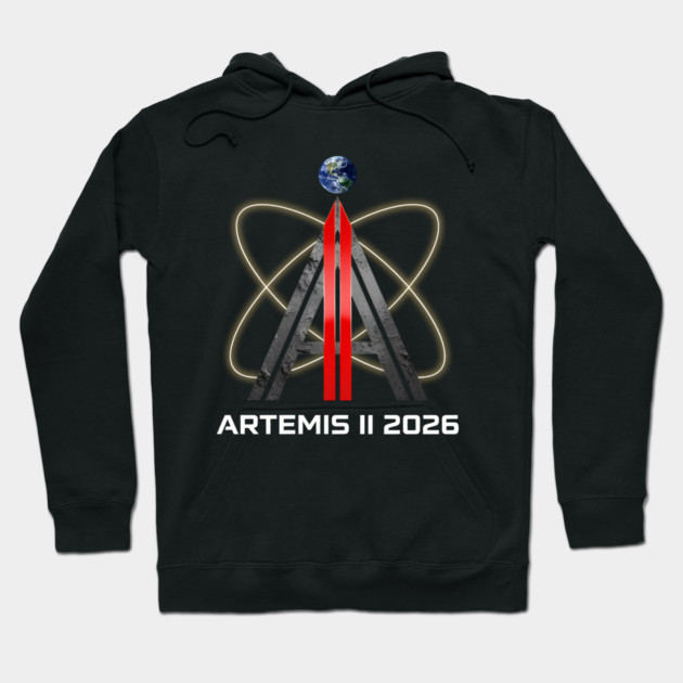 Artemis 2 2026 Lunar Mission Inspired Space Emblem 3 - Artemis - Hoodie ...
