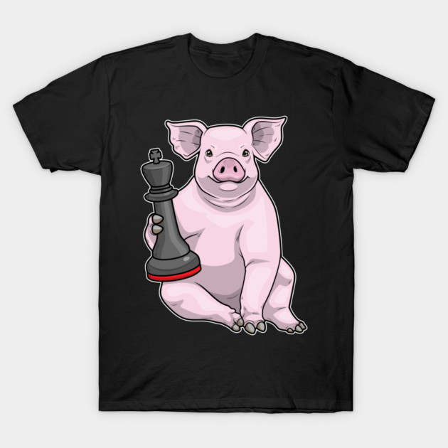 Pig Chess piece King Chess - Chess Player - T-Shirt | TeePublic