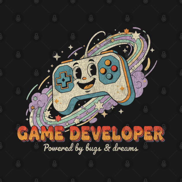 Game Developer Powered by Bugs and Dreams Retro Art - Game Developer ...