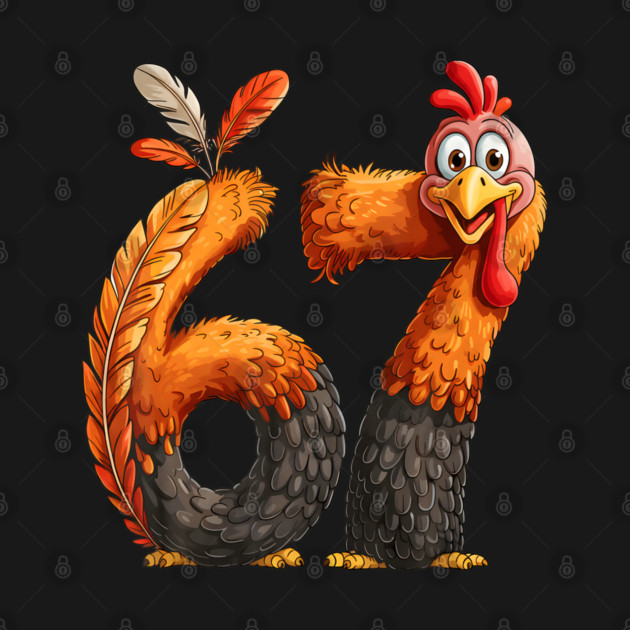 Number 67 Turkey Thanksgiving Six Seven Gen Alpha - Funny Turkey Meme ...