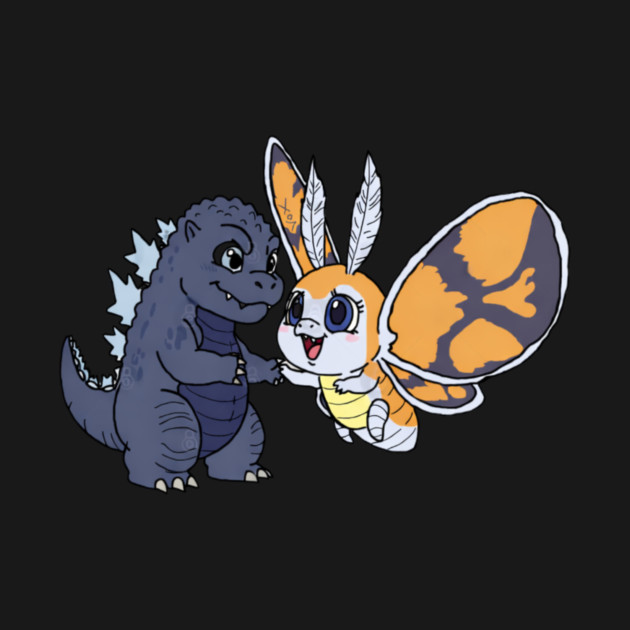 Godzilla x Mothra - Chibi Kaiju - Godzilla - T-Shirt | TeePublic