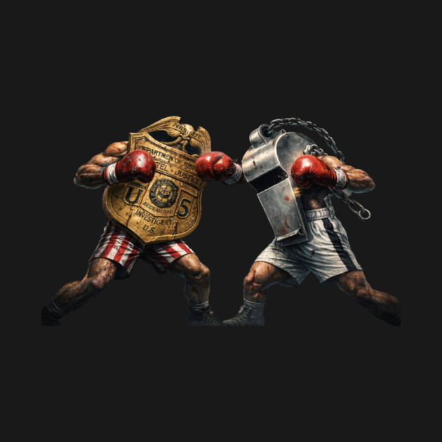 At The Mic Power vs Authority Boxing Art - Podcast - T-Shirt | TeePublic