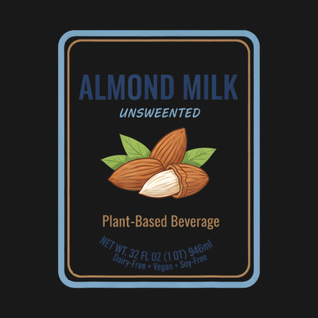 Almond Milk Halloween Plant Based Beverage - Funny Halloween Costume ...