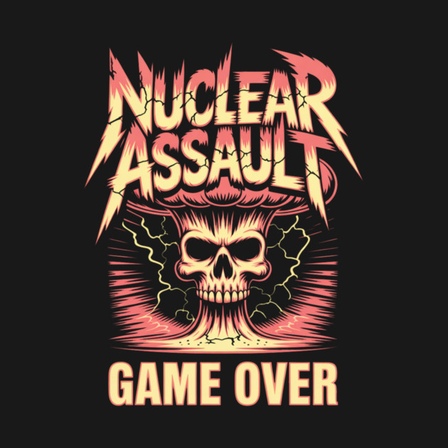 Nuclear Assault Game Over Skull - Gaming - T-Shirt | TeePublic