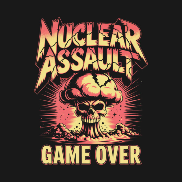 Nuclear Assault Game Over Skull - Gaming - T-Shirt | TeePublic