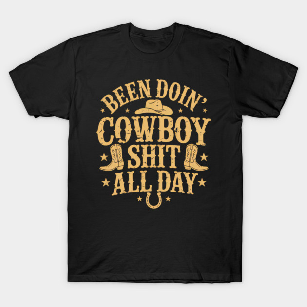 Cowboy Western Joke Meme - Cowboy Western Joke Meme - T-Shirt | TeePublic