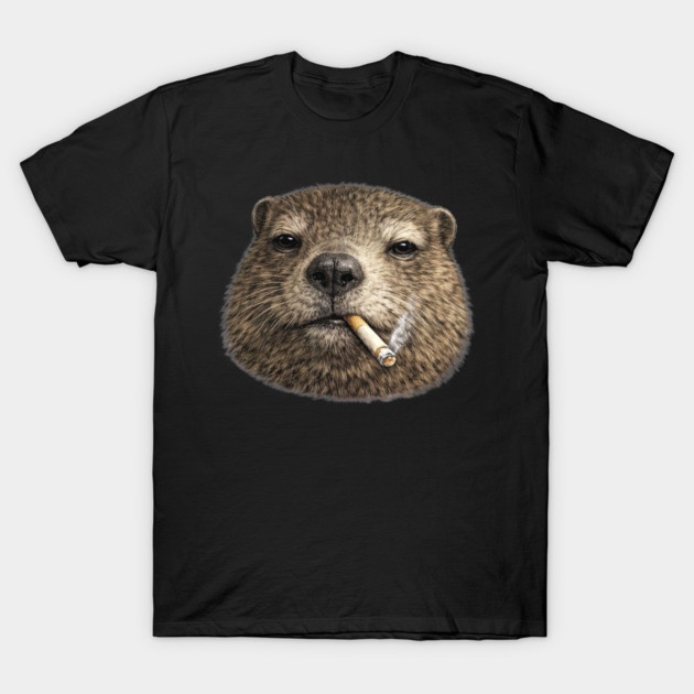 Retro Funny Groundhog Smoking Cigarette Animal Marmot Lovers - Retro ...