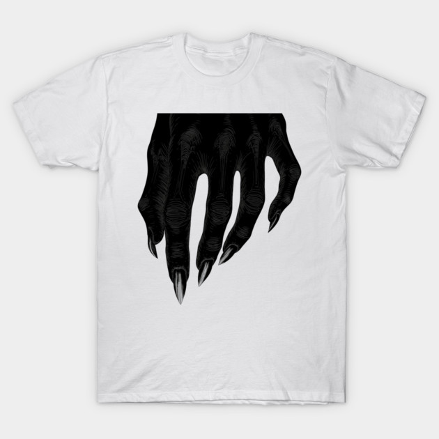 Dark Clawed Monster Hand - Gothic Horror Art - T-Shirt | TeePublic