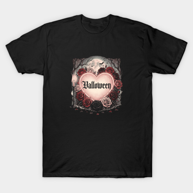 Valloween Vintage Spooky Valentines Day Romance - Valloween - T-Shirt ...