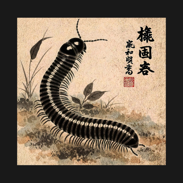 Japanese Millipede Insect Nature Entomology Kawaii Bug Lover - Japanese ...