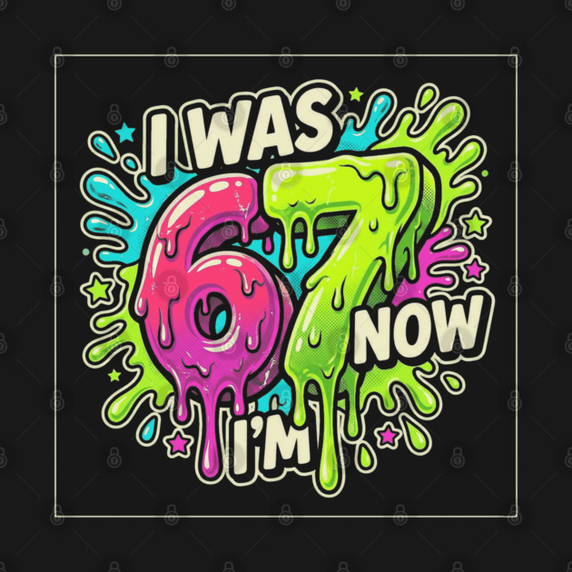 7th Birthday Colorful Graffiti Drip Style - 7th Birthday - T-Shirt ...