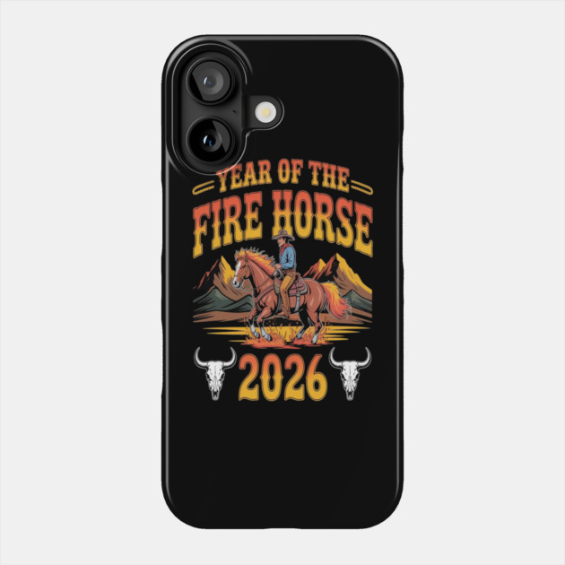 Year Of The Fire Horse 2026 Chinese Zodiac Western Cowboy - Year Of The ...