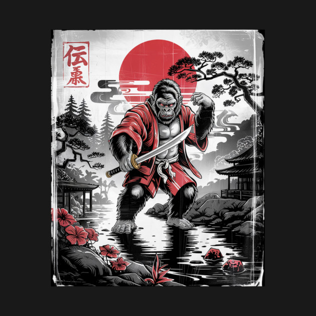 Samurai Bigfoot Japanese - Samurai Bigfoot Japanese - T-Shirt | TeePublic