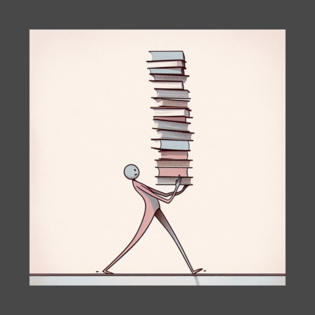 The Weight of the Haul - Book Haul - T-Shirt | TeePublic