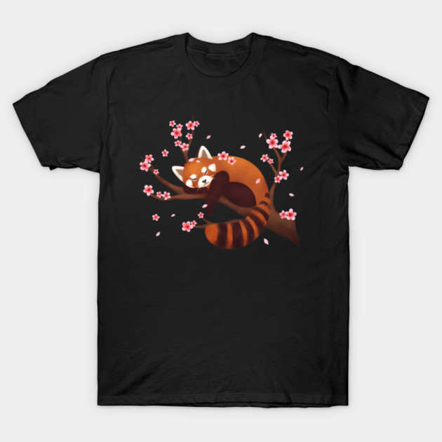 Red Panda Japanese Cherry Blossom Flower - Red Panda Flower - T-Shirt ...