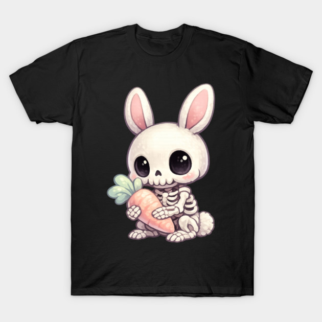 Skeleton Bunny with Carrot – Cute Gothic Creature - Halloween - T-Shirt ...