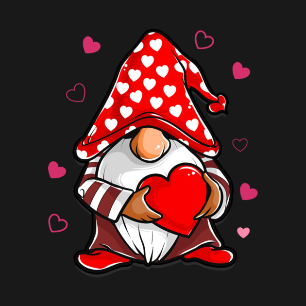 Valentine Gnome Holding Heart Balloon Peace Love - Valentine Gnome ...