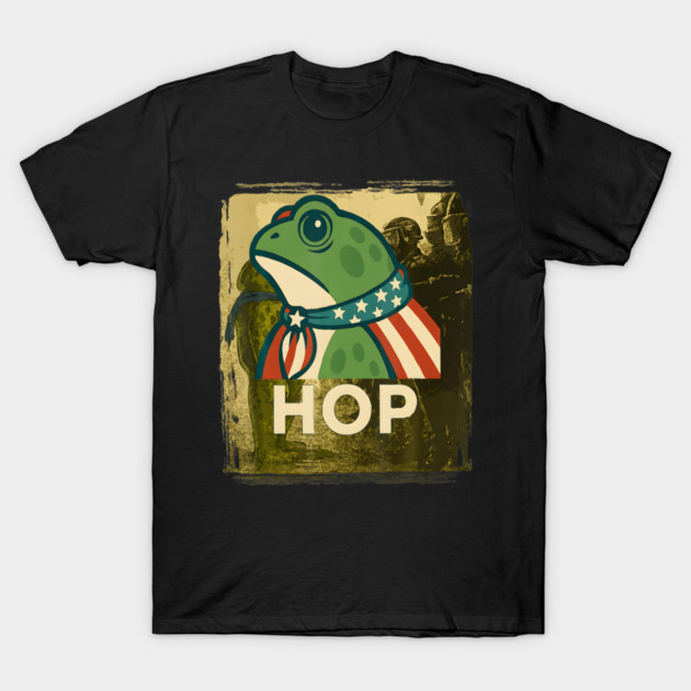 Portland Frog Hop - Portland Frog Art - T-Shirt | TeePublic