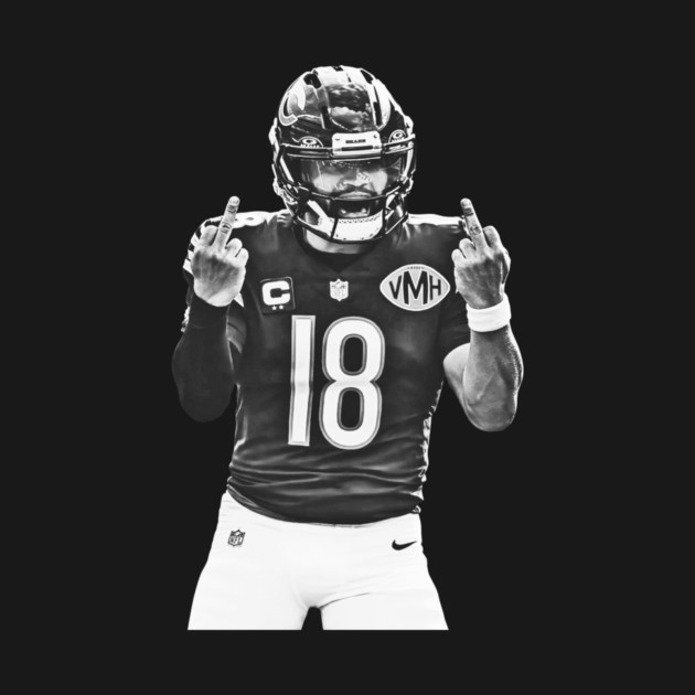 Caleb Williams RetroWhite Flipping Bird - Caleb Williams - T-Shirt ...