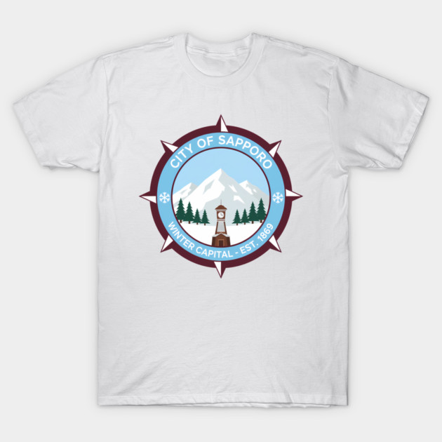 Sapporo City Winter Capital Emblem Est 1869 - Sapporo - T-Shirt | TeePublic