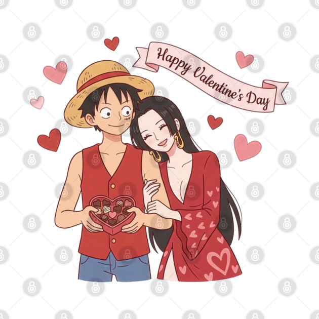 Romance Luffy and Boa Hancock - Valentines Day Gifts - T-Shirt | TeePublic
