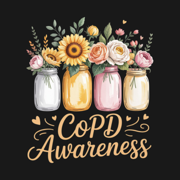 Womens Tu COPD Awareness Month Flower Ribbon Gift Warrior - Womens Tu ...