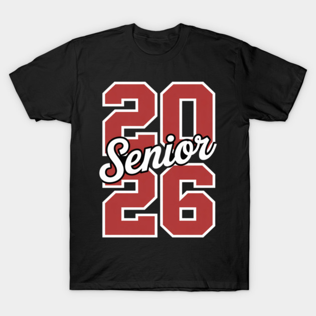 Senior 2026 Graduation Varsity Red White Letters on The Back - Senior ...