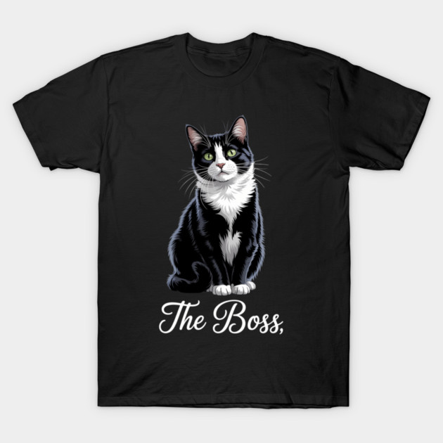 Boss Tuxedo Cat Lovers Funny for Mom Dad - Boss Tuxedo Cat Lovers Funny ...