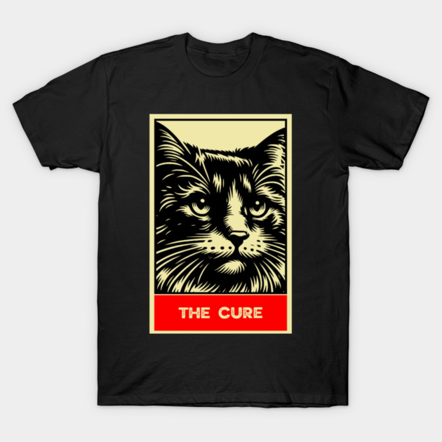 The Cure Cat Poster – Retro Gothic Cat Art Music Inspired Design - The ...