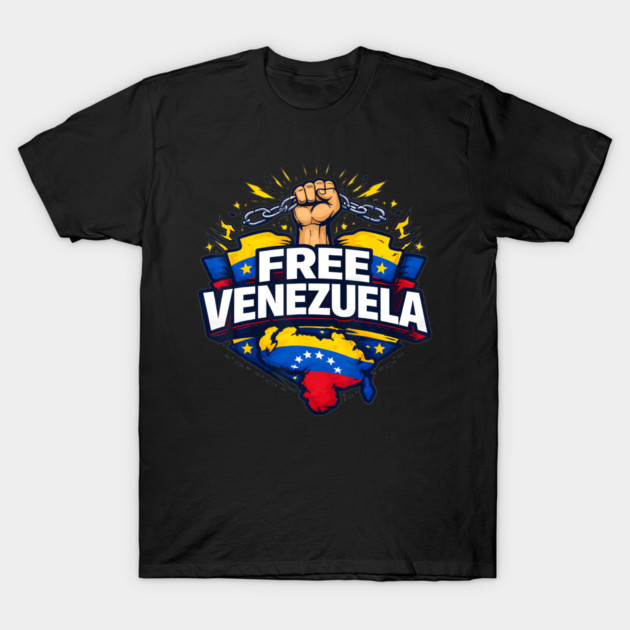 Free Venezuela - Venezuela Freedom Support - T-Shirt | TeePublic