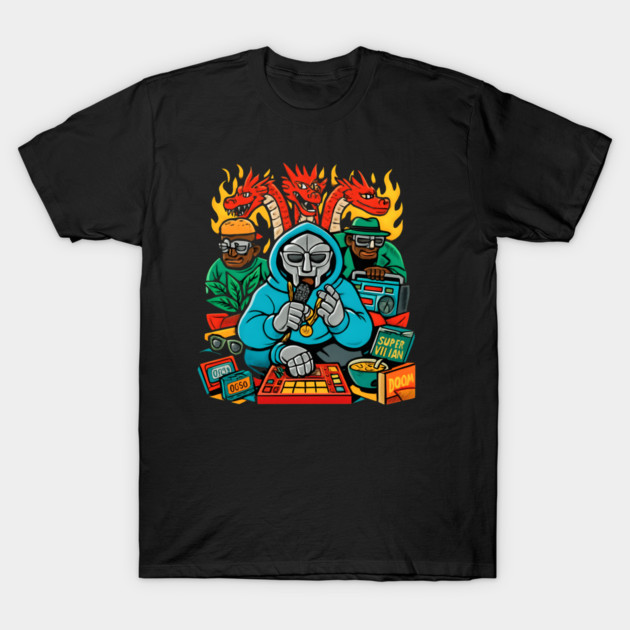 Mf Doom & Dragon Crew Hip-Hop Comic Mashup - Hip Hop Comic - T-Shirt ...