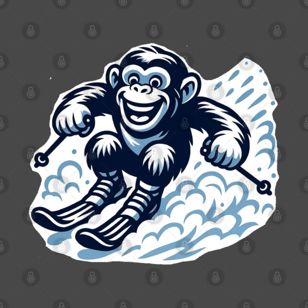 Ski Monkey - Ski Monkey - T-Shirt | TeePublic