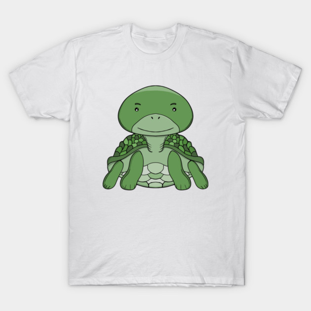 Cute Green Turtle Adorable Kawaii Sea Animal - Turtle Lover - T-Shirt ...