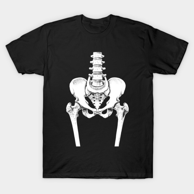 Pelvis & Lower Spine Anatomy T-Shirt - Skull Design - T-Shirt | TeePublic