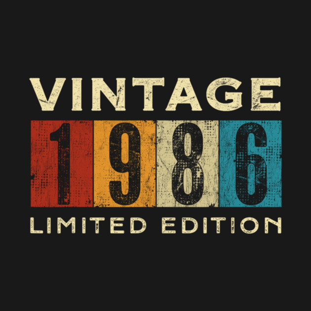 Vintage 1986 Limited Edition - Vintage 1986 Limited Edition - T-Shirt ...