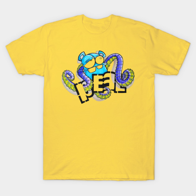 Peel Magazine Gopher Monster Blue & Yellow Color - Gopher - T-Shirt ...