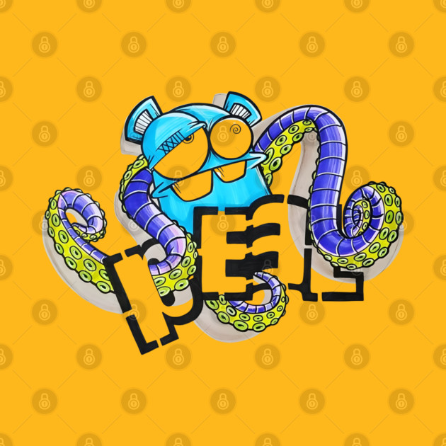 Peel Magazine Gopher Monster Blue & Yellow Color - Gopher - T-Shirt ...