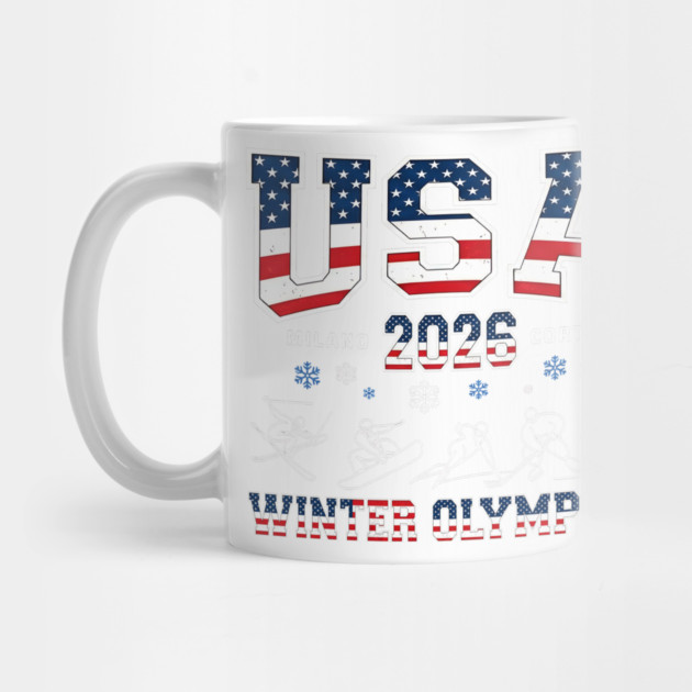 USA Team Milano Cortina 2026 Winter Games - Usa Winter Sports - Mug ...