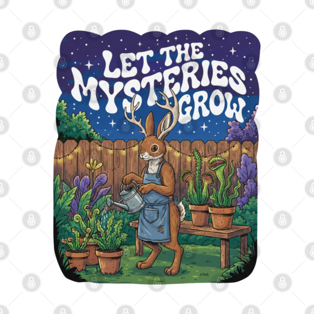 Let The Mysteries Grow - Jackalope Gardening Cottagecore Art ...