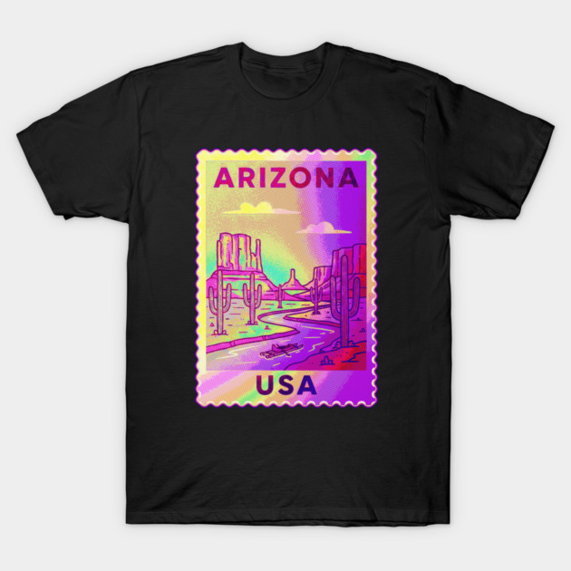 Arizona Stamp Vintage Retro - Arizona - T-Shirt | TeePublic