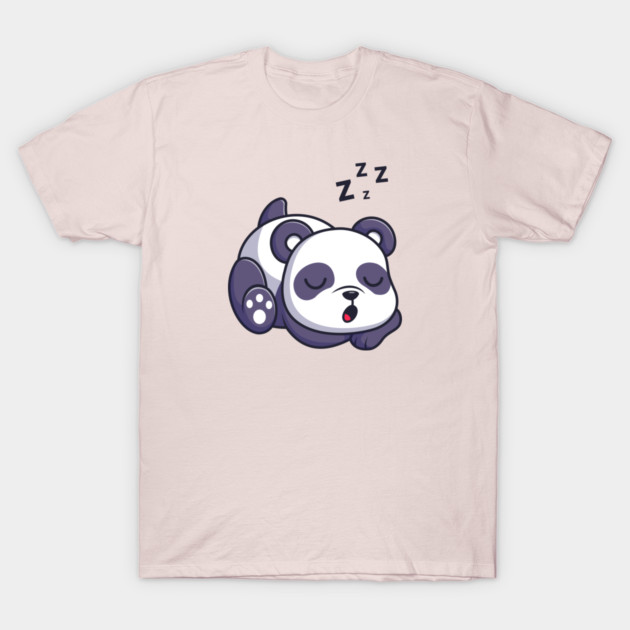 Cute Panda Sleeping Cartoon - Cute Panda Sleeping Cartoon - T-Shirt ...