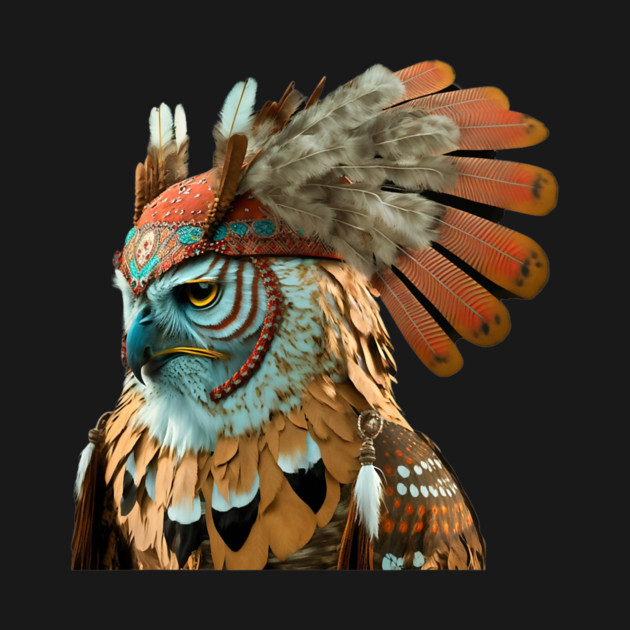 Cute Owl Owl Pet Native American Owl - Native American - T-Shirt ...