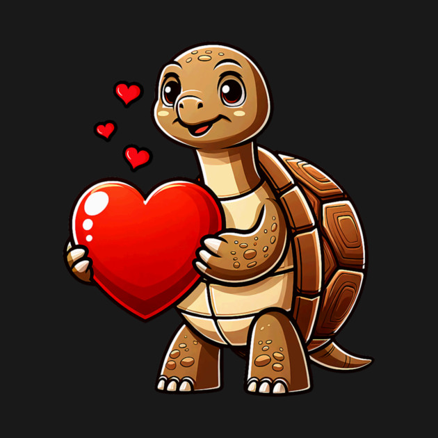Turtle Pet Sulcata Tortoise Turtle Valentines Heart Lover Funny Boys ...