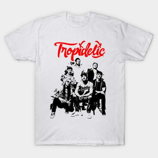 Black Silhouette Band Member Reggae Rock - Tropidelic - T-Shirt | TeePublic