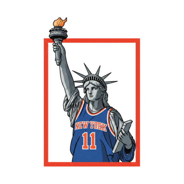 New York Knicks alen Brunson Statue of Liberty - New York Knicks - T ...